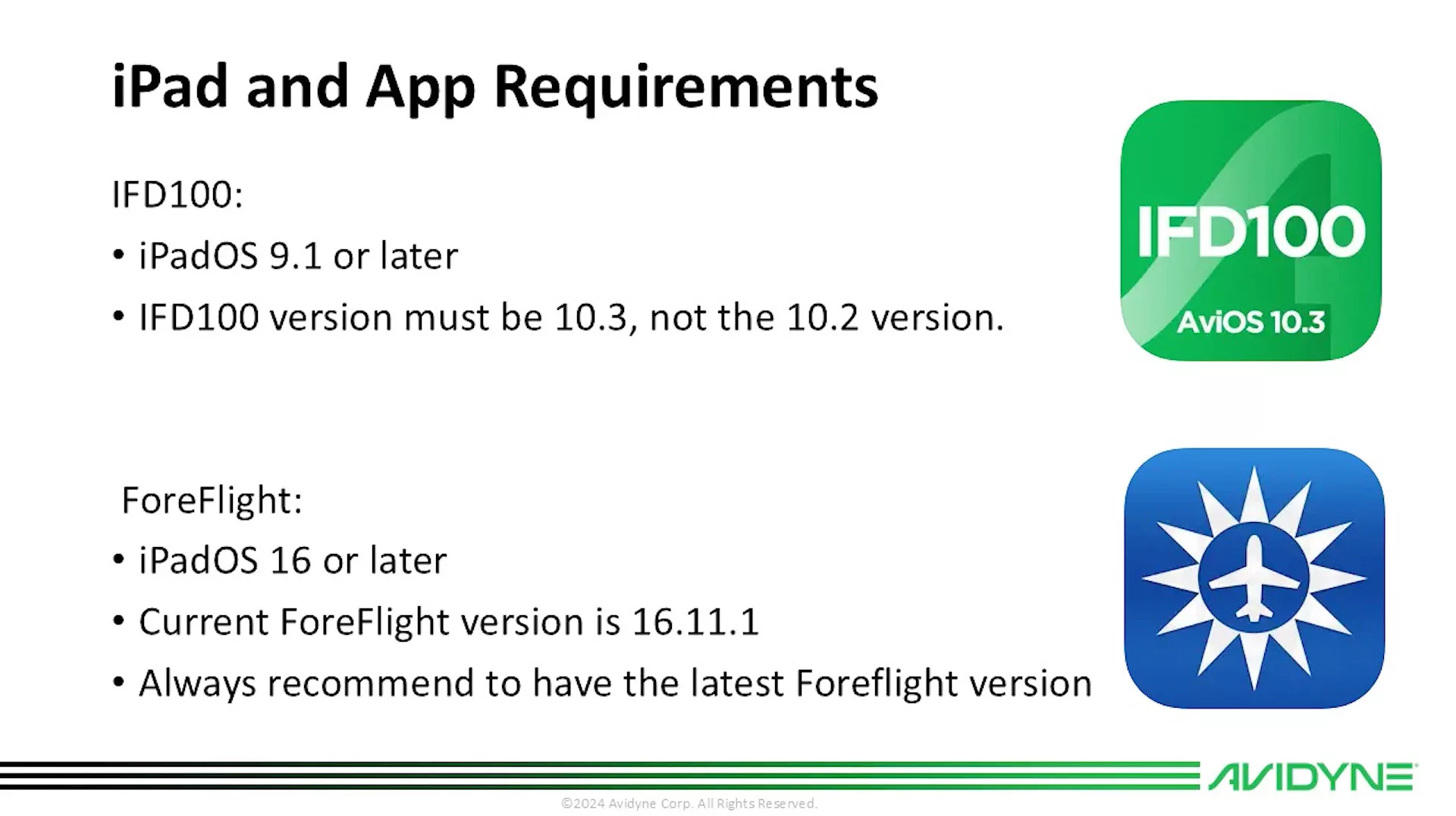 Using the IFD with Fore Flight and the IFD 100 App - Avidyne